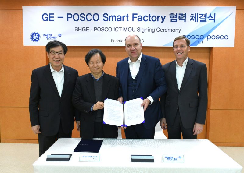 POSCO and GE made a MOU signing ceremony to collaborate Smart Factory ...