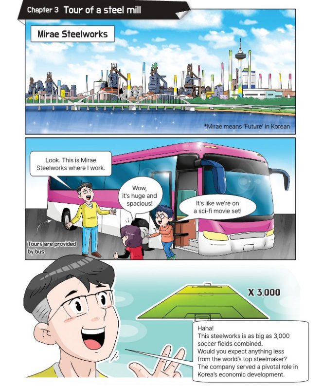 The steelmaking educational comic, “I want to create content about ...