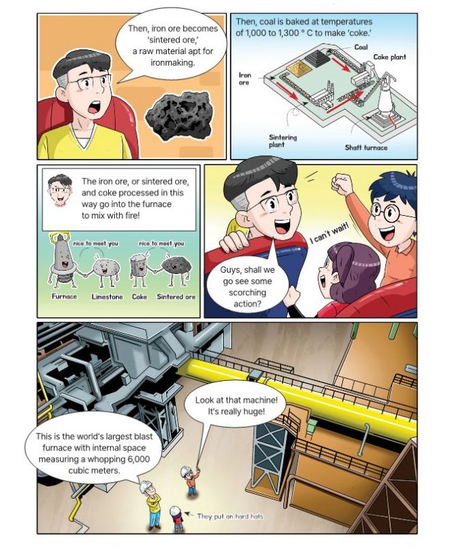 The steelmaking educational comic, “I want to create content about ...