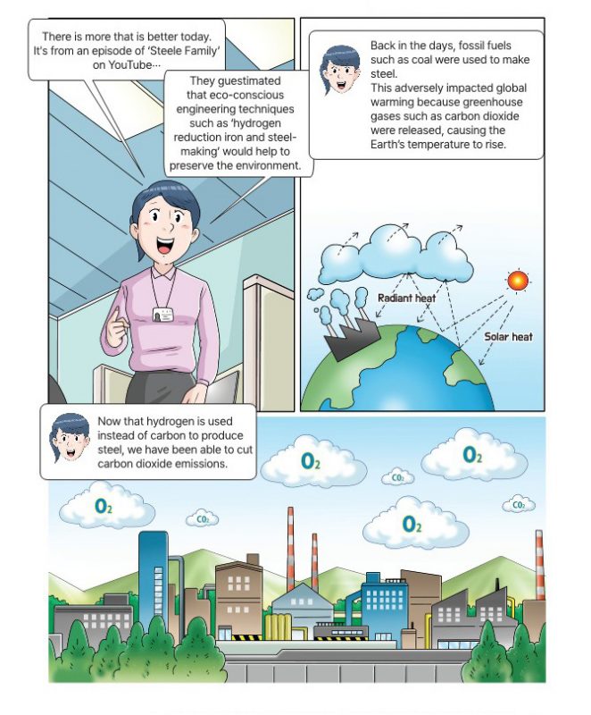The steelmaking educational comic, “I want to create content about ...